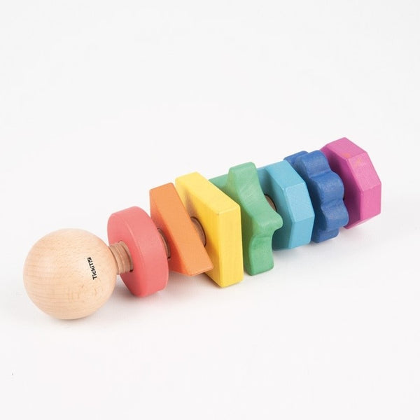 Rainbow Wooden Shape Twister – Out The Box Baby Gifts